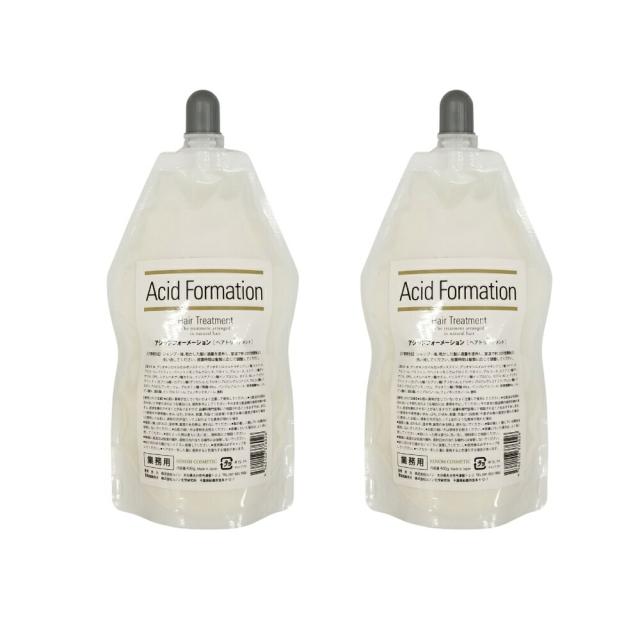 ルノン アシッドフォーメーション 400g プロ用 2個／業界初 酸熱トリートメント 軽いクセ毛・はね毛・パサつき・うねる・広がる髪に発揮 ２剤要