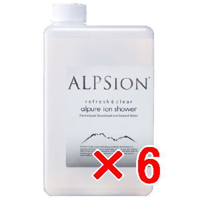 ★【送料無料】  アルピジョン  ALPSION ／ アルピュア ／ イオンシャワー 1L  1000ml 【6個】 ミスト洗顔 新洗顔ウォーター  スキン＆ボディ サロン専売品