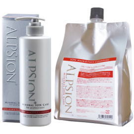 ★【送料無料】 アルピジョン  ALPSION ／ イオンヘア＆フェイスクレンジングAX 490ml ＆ 1000mlリフィル　セット