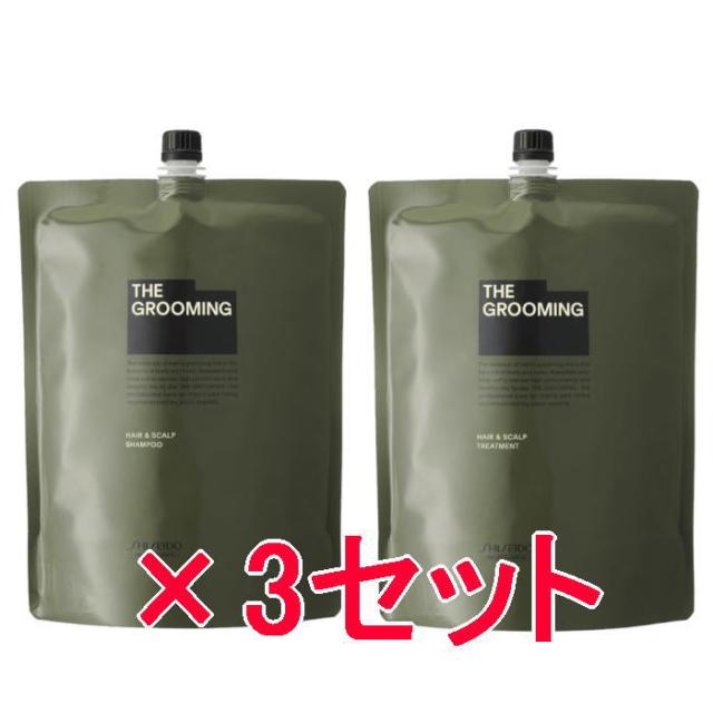 資生堂 シセイドウ ／ MEN ／ ザ・グルーミング シャンプー 1800ml ＆ トリートメント 1800g  リフィル 3セット