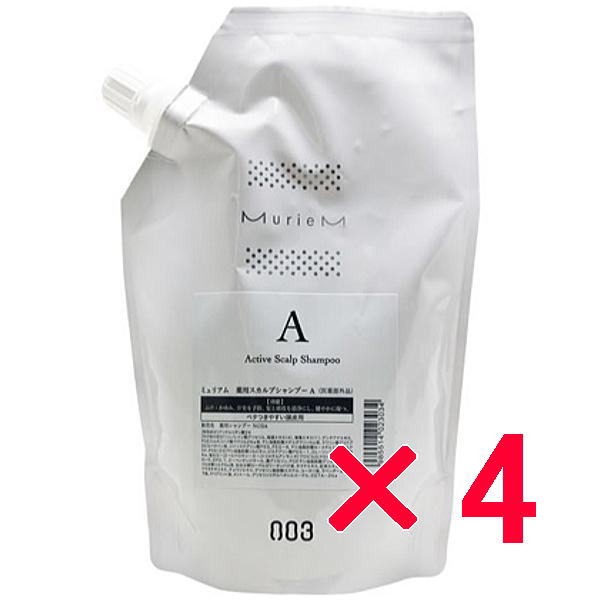 ナンバースリー 003 ミュリアム クリスタル ミュリアム 薬用スカルプシャンプー A 500ml 詰替用 4個セット