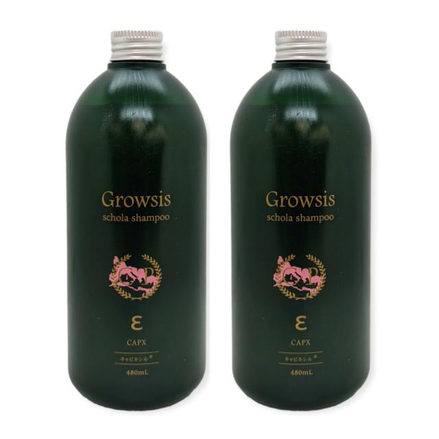 コラボプロ グローシス スコラ シャンプー イプシロン 480ml 2個セット schola shampoo Epsilon キャピキシル高濃度配合 さらっとタイプ グロウシス コラボプロ グローシス スコラ シャンプー イプシロン 480ml 2個セット