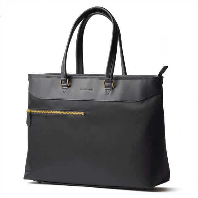 【ポイント10倍】acoustic world アコースティック・ワールド SKYWALK-Air ビジネスバッグ トートバッグ 日本製 ブラック awb00107air-BK