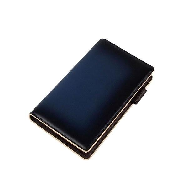 服部 RYU’S ONE リューズワン GG システム 手帳 カバー スリム 11mm 6穴 リング 本革 ネイビー 154020-NV