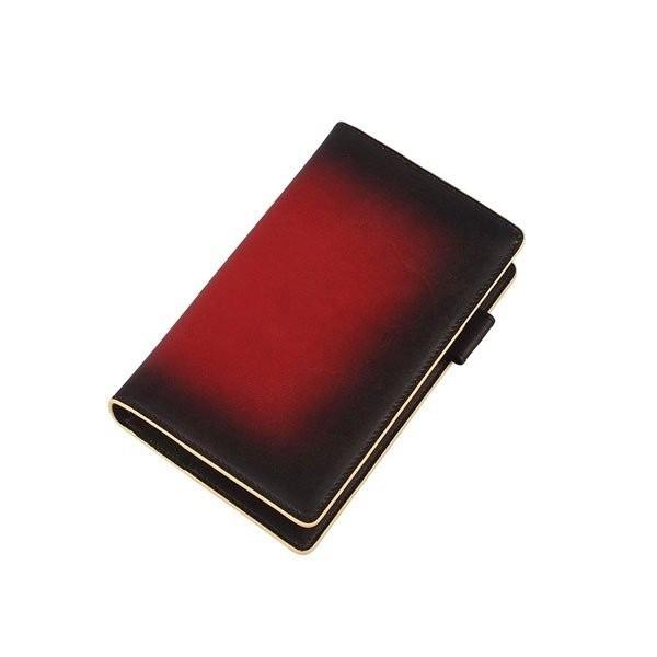 服部 RYU’S ONE リューズワン GG システム 手帳 カバー スリム 11mm 6穴 リング 本革 レッド 154020-RD