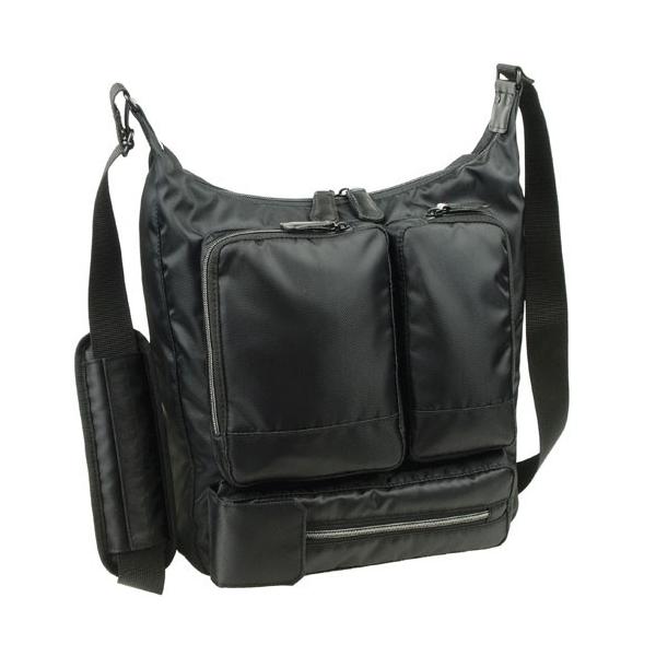 服部 RYU’S ONE リューズワン AD 軽量 舟形 縦型 ビジネス ショルダーバッグ A4サイズ ブラック 10-2495-BK