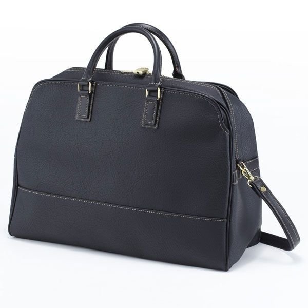 【ポイント10倍】木和田 Mariera マリエラ 2way ボストンバッグ トラベルバッグ ショルダーバッグ 両アオリ 日本製 ブラック 1569-BK