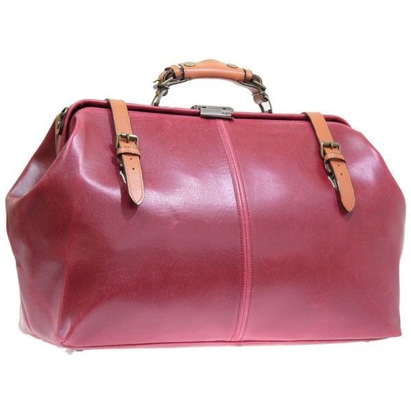 【ポイント10倍】木和田  Retro レトロ ボストンバッグ トラベルバッグ 口金式 ダレス式 日本製 レッド 1485-RD