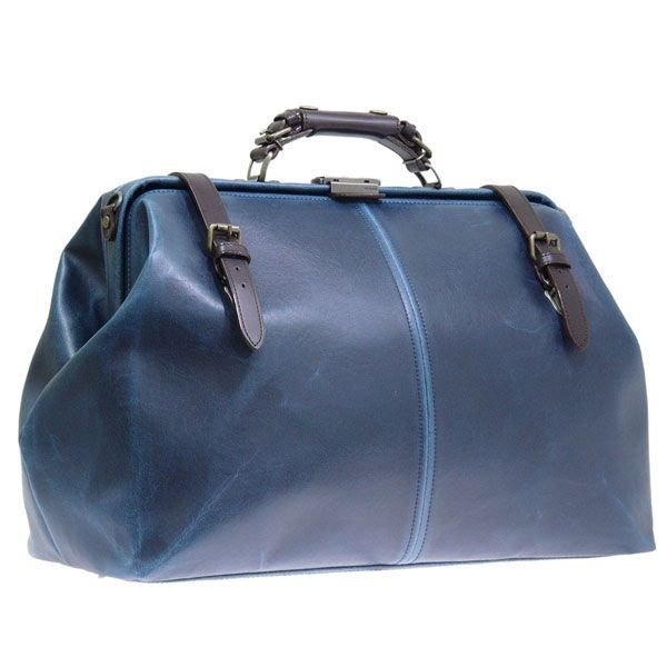 【ポイント10倍】木和田 Retro レトロ ボストンバッグ トラベルバッグ 口金式 ダレス式 日本製 ネイビー 1485-NV