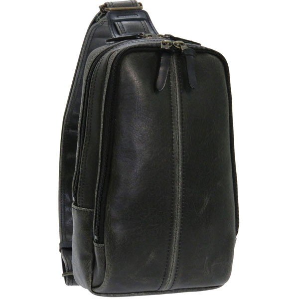 【ポイント10倍】木和田 Retro レトロ ボディバッグ ワンショルダーバッグ 日本製 ブラック 4977-01