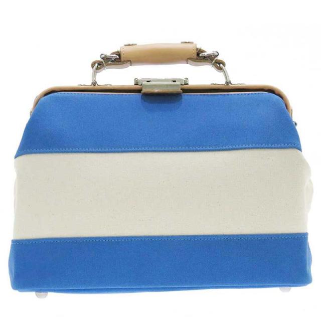 【ポイント10倍】木和田 KIWADA キワダ 2WAY ダレスバッグ ボストンバッグ 帆布 ボーダー 日本製 ブルー 1593-61