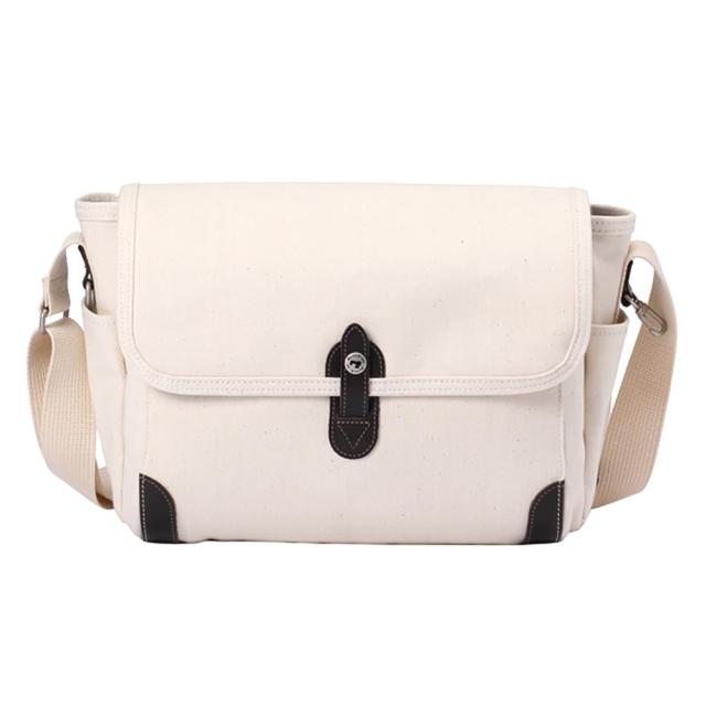 【ポイント10倍】Stitch-on ステッチオン 横型 カブセ ショルダーバッグ Lサイズ オーガニックコットン 帆布 日本製 豊岡 エクリュ 5221525