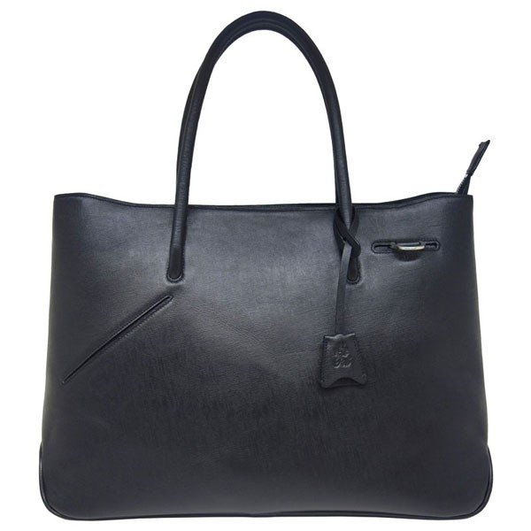 【ポイント10倍】P.I.D ピーアイディー 2WAY トートバッグ ショルダーバッグ B4サイズ ゼブー牛革 型押し クロ PAP103-BK