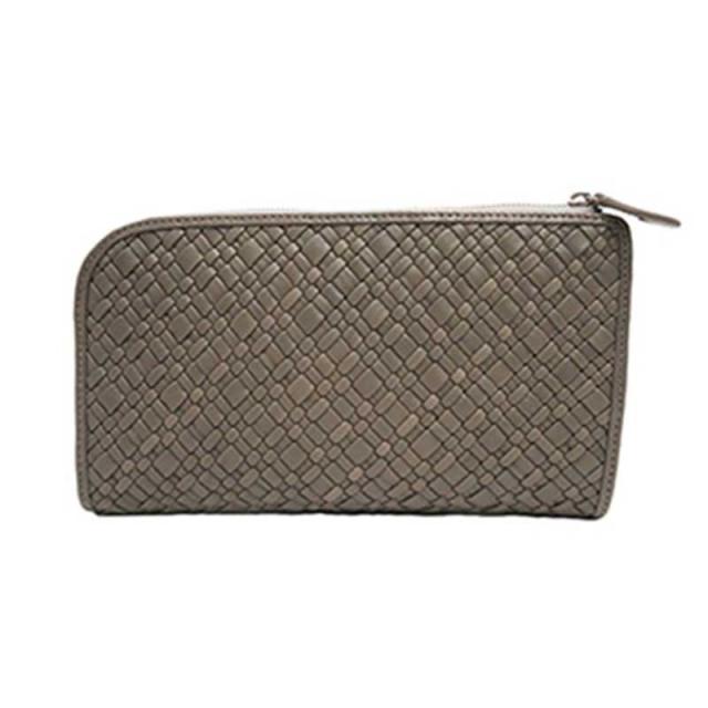 【ポイント10倍】P.I.D curzar ピーアイディー クルザール イントレチャート クラッチバッグ ポーチ 山羊革 牛革 グレー PAH101-GR