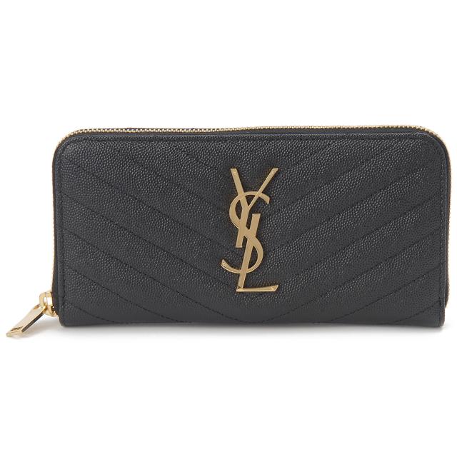 SAINT LAURENT サンローラン ラウンドファスナー長財布 358094 BOW01 1000 ブラック