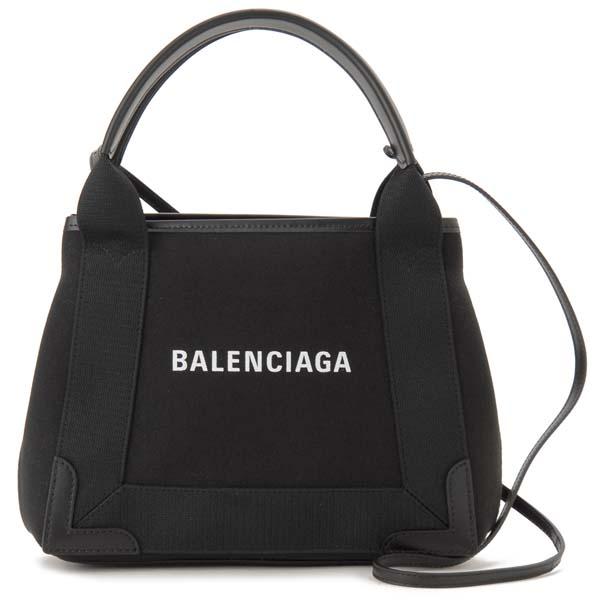 訳あり　背面に白い線あり　BALENCIAGA バレンシアガ トートバッグ レディース ブラック 390346 2HH3N 1000 ネイビー カバス XS キャンバストート