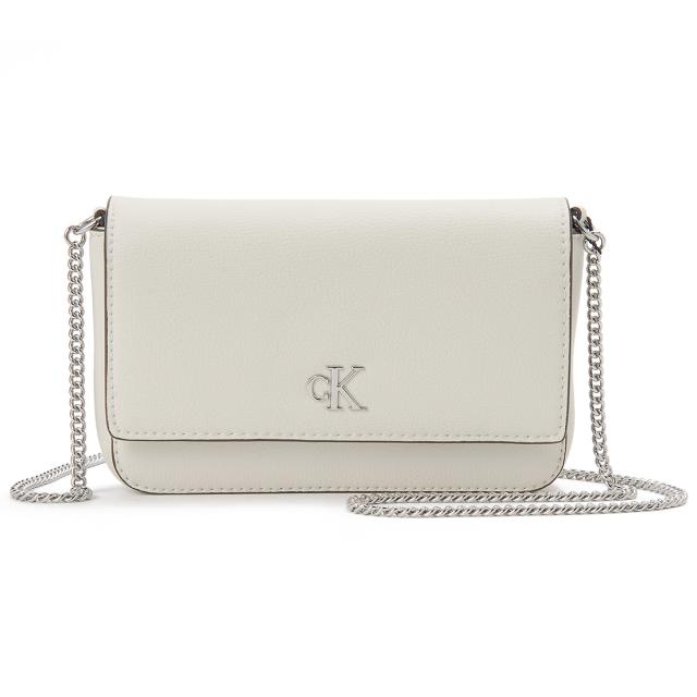   JEANS カルバンクラインジーンズ ショルダーバッグ レディース ホワイト LV04K1027G CJH M MO EW FLAP PH/CB19