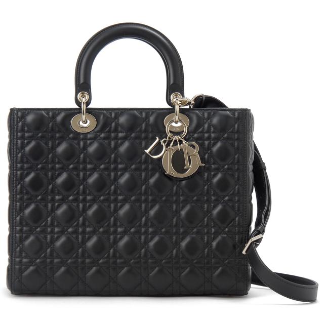 Dior ディオール ハンドバッグ M0566ONGE-M900 レディ ディオール バッグ ラージ ブラック