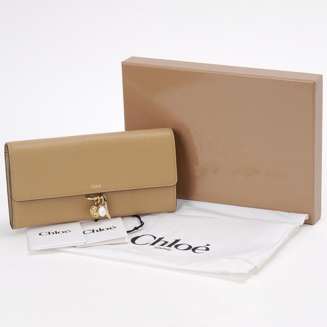 訳あり 正面左側に汚れあり Chloe クロエ 長財布 ビスコッティベージュ