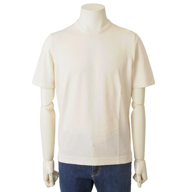 GRAN SASSO グランサッソ Tシャツ 半袖ニット メンズ アイボリー 58138 18120 007 T-SHIRT
