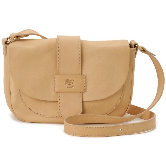 訳あり　かぶせ上部に日焼け、シミあり　IL BISONTE イルビゾンテ ショルダーバッグ レディース ナチュラル BCR281 PV0001 NA HERITAGE ヘリテジ