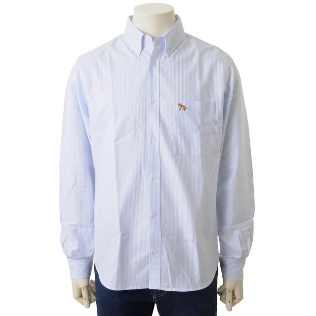MAISON KITSUNE メゾンキツネ カジュアルシャツ メンズ LM00406WC2023 S411 ストライプシャツ