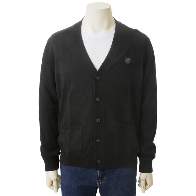MAISON KITSUNE メゾンキツネ カーディガン メンズ ブラック LM00505KT1036 P199