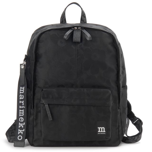 marimekko マリメッコ リュックサック バックパック ブラック 93324 999 ZIP BACKPACK UNIKKO