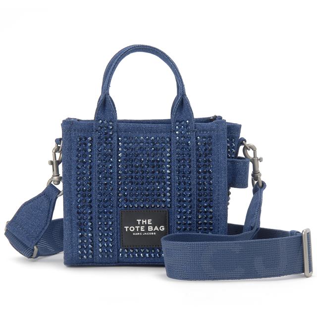 MARC JACOBS マークジェイコブス トートバッグ レディース ブルー 2S5HCR019H03 475 THE CRYSTAL DENIM TOTE BAG