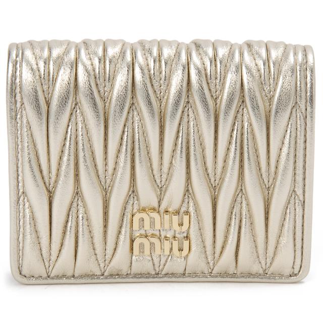 訳あり　箱不良　MIU MIU ミュウミュウ 二つ折り財布 レディース 5MV204 AFPP F0846 マテラッセ