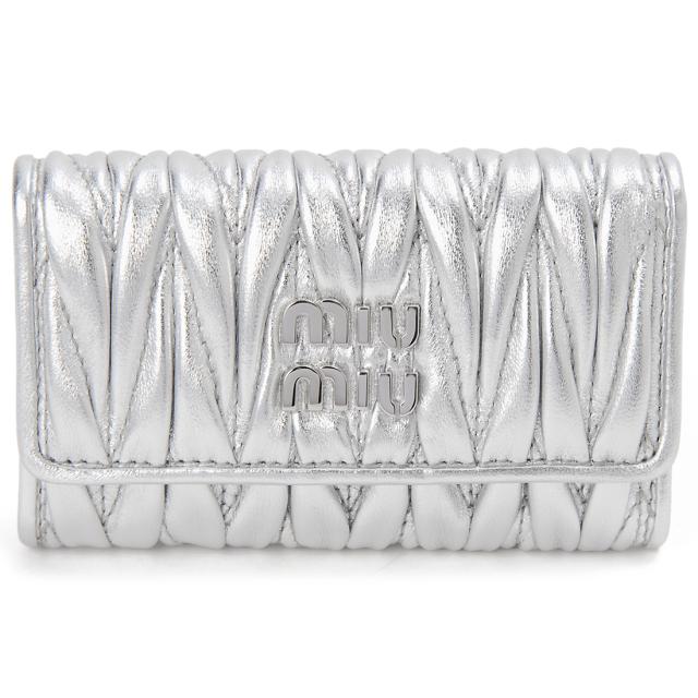 MIU MIU ミュウミュウ キーケース シルバー 5PG004 AFPP F0118 マテラッセ