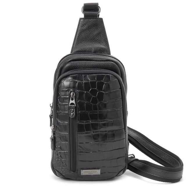 monte SPIGA モンテスピガ ボディバッグ メンズ ブラック イタリアンレザー MOSMTP022BK