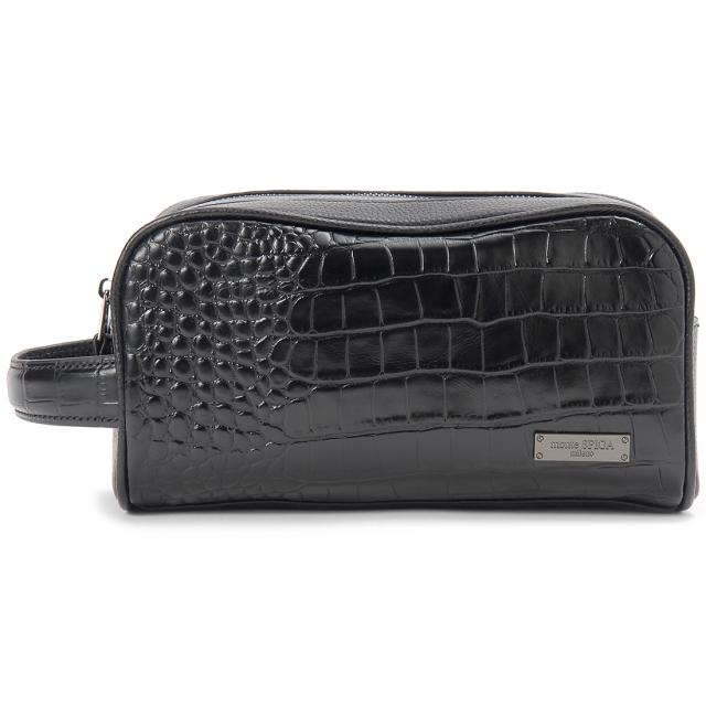 monte SPIGA モンテスピガ セカンドバッグ メンズ ブラック イタリアンレザー MOSMTP034BK