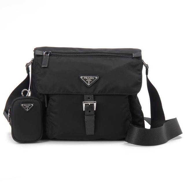 訳あり　かぶせのベルト部分に革はがれあり　PRADA プラダ ショルダーバッグ レディース 1BD994 RV44 F0002 B1M VELA ヴェラ