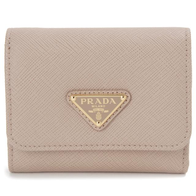 PRADA プラダ 三つ折り財布 レディース ブラック 1MH043 QHH F0236