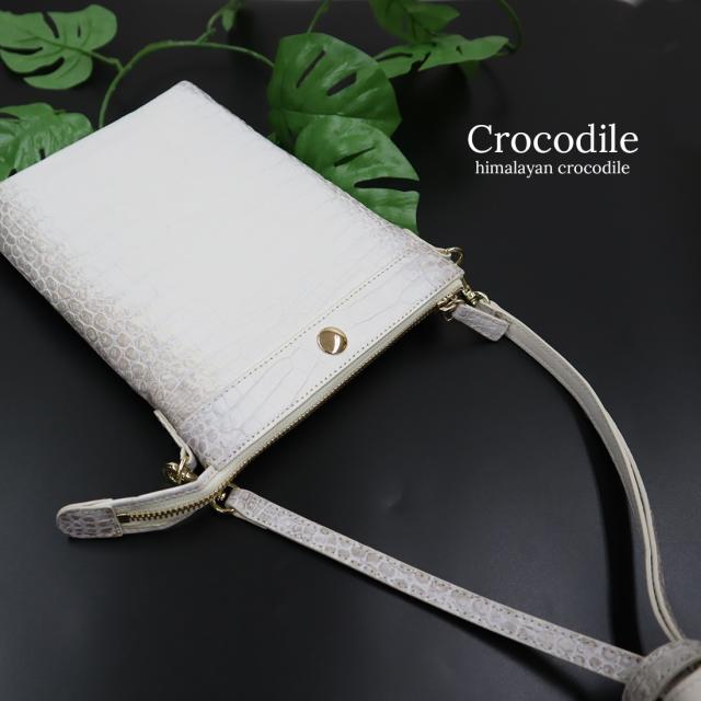 ヒマラヤ クロコダイル ポシェット ショルダーバッグ レディース ワニ革 高級皮革 RODANIA ロダニア
