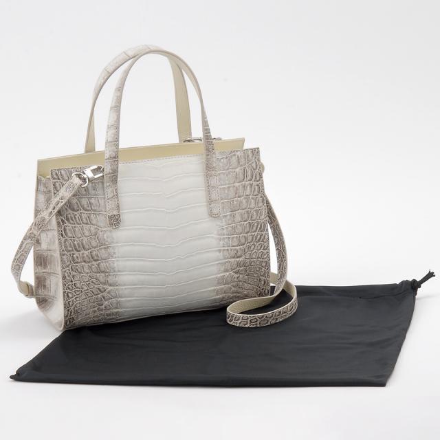 ヒマラヤ クロコダイル ハンドバッグ 2WAYショルダーバッグ レディース