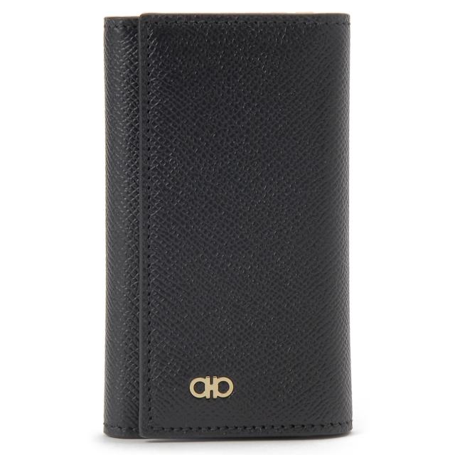 Ferragamo フェラガモ キーケース メンズ ブラック 66 1608 781770 MICRO GANCIO