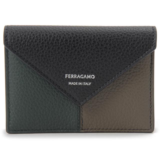 Ferragamo フェラガモ カードケース メンズ 66 1682 785633 FERRAGAMO COLOR BLOCK
