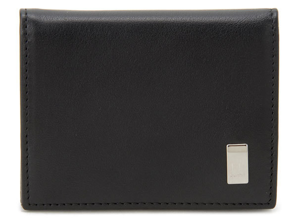 訳あり ﾎﾞﾀﾝ取れ ﾀﾞﾝﾋﾙ dunhill 財布 ｻｲﾄﾞｶｰ 小銭入れ ｺｲﾝｹｰｽ ﾌﾞﾗｯｸ QD8000A ﾒﾝｽﾞ 新品  送料無料