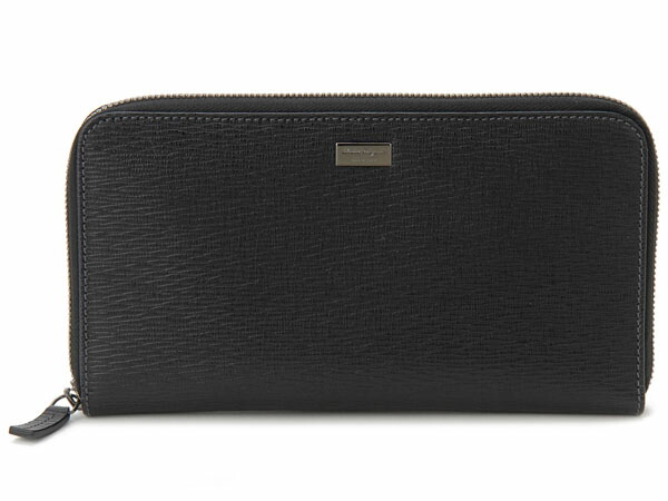 サルヴァトーレ フェラガモ Salvatore Ferragamo ラウンドファスナー長財布 66 0448 646155 ブラック 新品  送料無料
