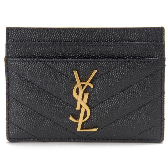 SAINT LAURENT サンローラン カードケース レディース ブラック 423291 BOW01 1000