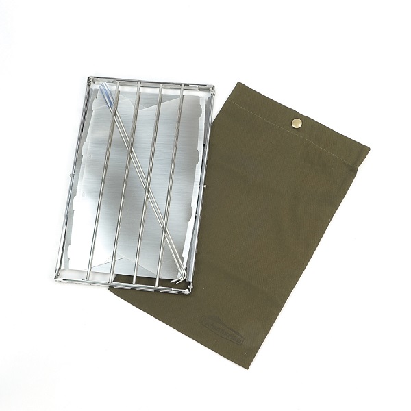 【Phoenixrise／PHR-TBG02】フェニックスグリル3枚火床《シルバーカラー》1台3役、高さ調整や機能拡張性に優れたソロキャンプ焚火台の決定版!!