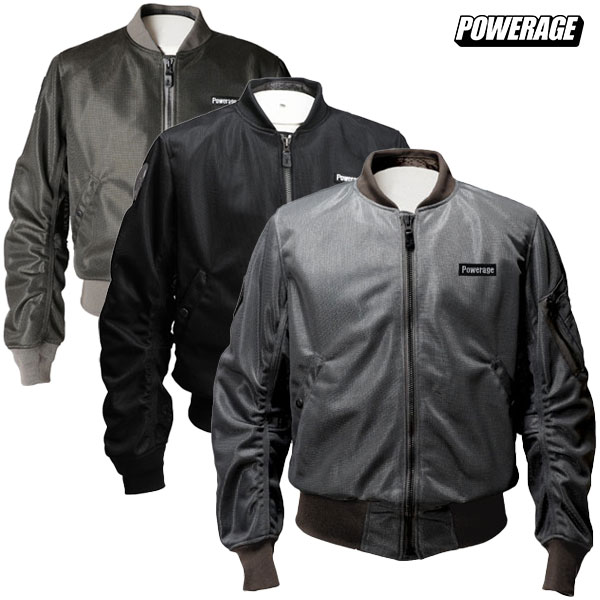 ★送料無料★POWERAGE PJ-25109 MA-1サマーライダース【春・夏対応】バイク/オートバイ/ジャケット /パワーエイジの通販は ...