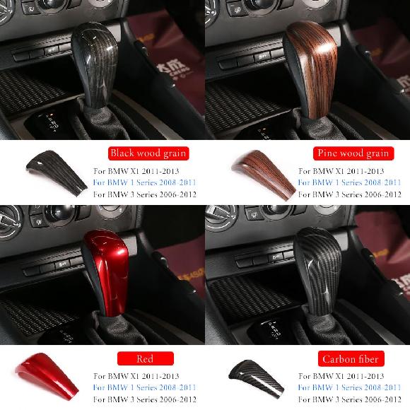ギア ヘッド シフト ノブ ヘッド カバー トリム ステッカー 適用: BMW 1 3シリーズ X1E48 E61E64 E65 E85 E86 E83 E53 E81 E82 E87 E90 ...