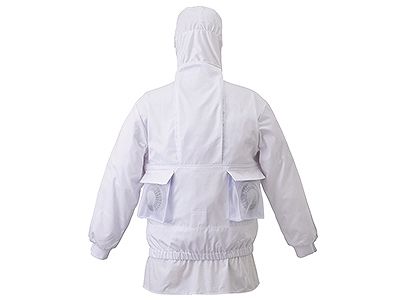 フード付白い空調服 ホワイト M SKH6550(008960-001)