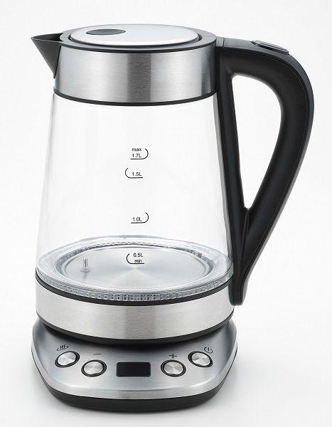 SUSTIA 温度調整ガラス電気ケトル 1.7L SUS-02(1001952)