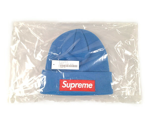 SUPREME シュプリーム 22AW New Era BOX Logo Beanie BOXロゴ ビーニー ニットキャップ ブルー サイズフリー 正規品 / 29618