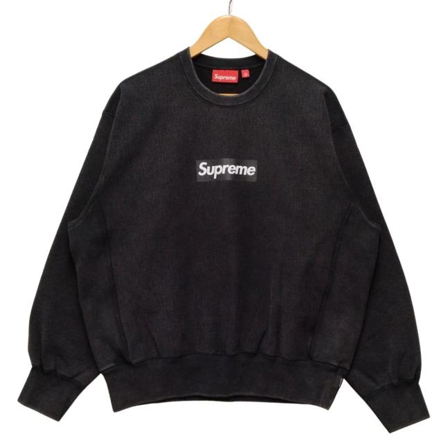 SUPREME シュプリーム 25SS Washed Box Logo Crewneck ウォッシュド ボックスロゴ スウェット ブラック サイズ M 正規品 / 45014