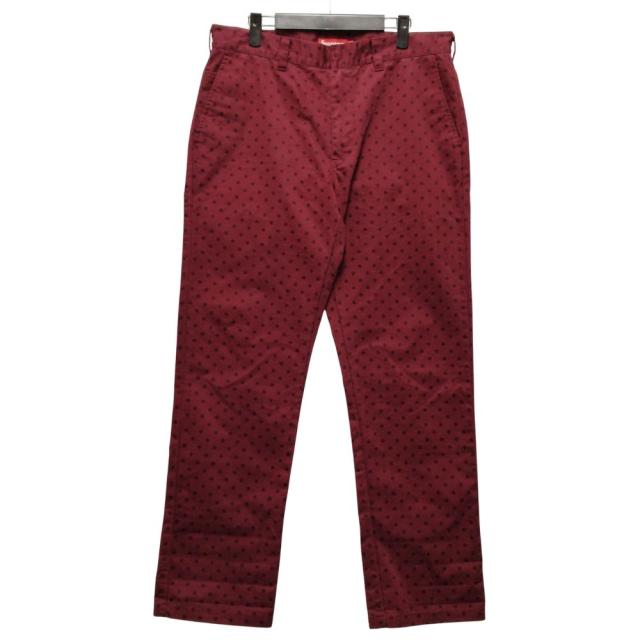 SUPREME シュプリーム 18AW Polka Dot Work Pant ポルカドット ワークパンツ バーガンディー サイズ 34 正規品 / 51560